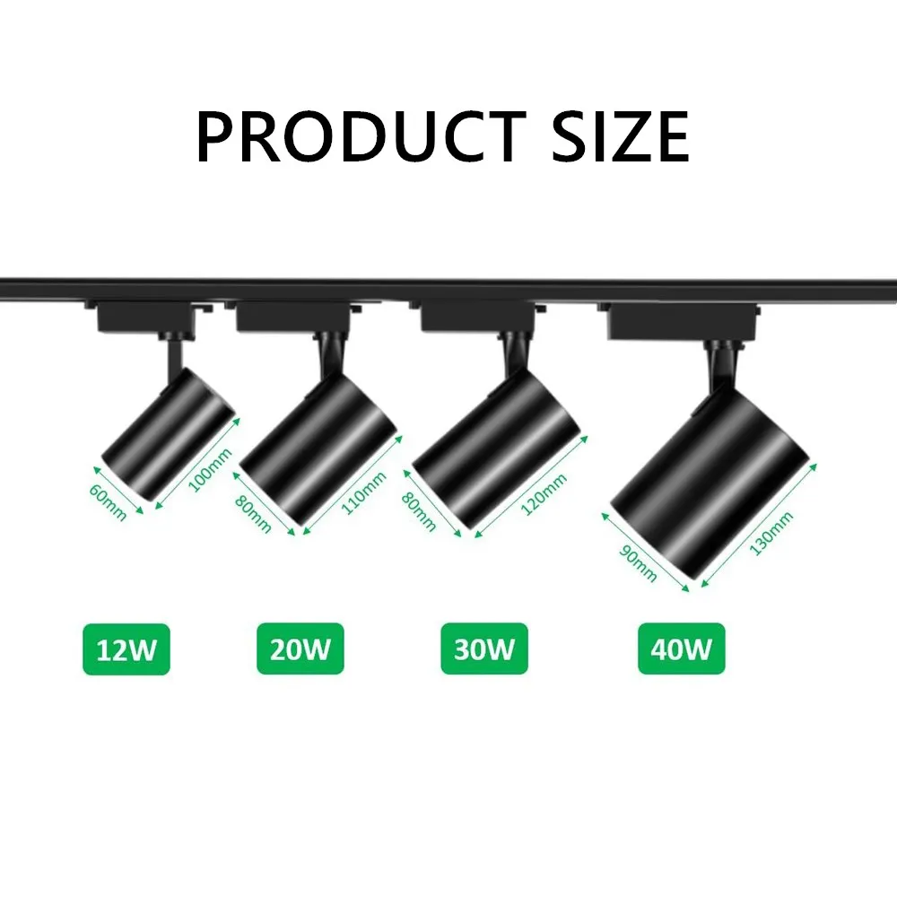 DHgate.com:COB LED Track Light, 12W/20W/30W/40W Dimmable Spotlight ...