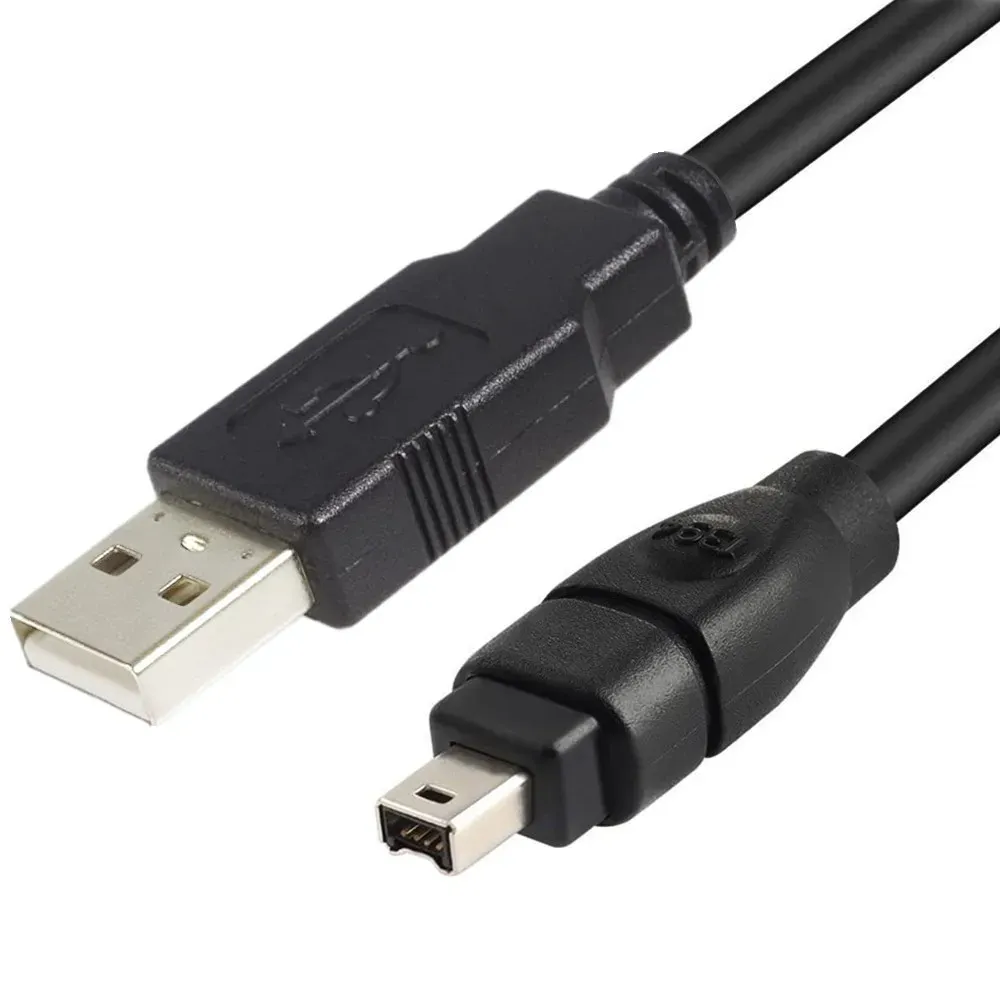 FireWire IEEE 1394 Cable: USB Male to 4-Pin iLink Adapter for Sony DCR ...