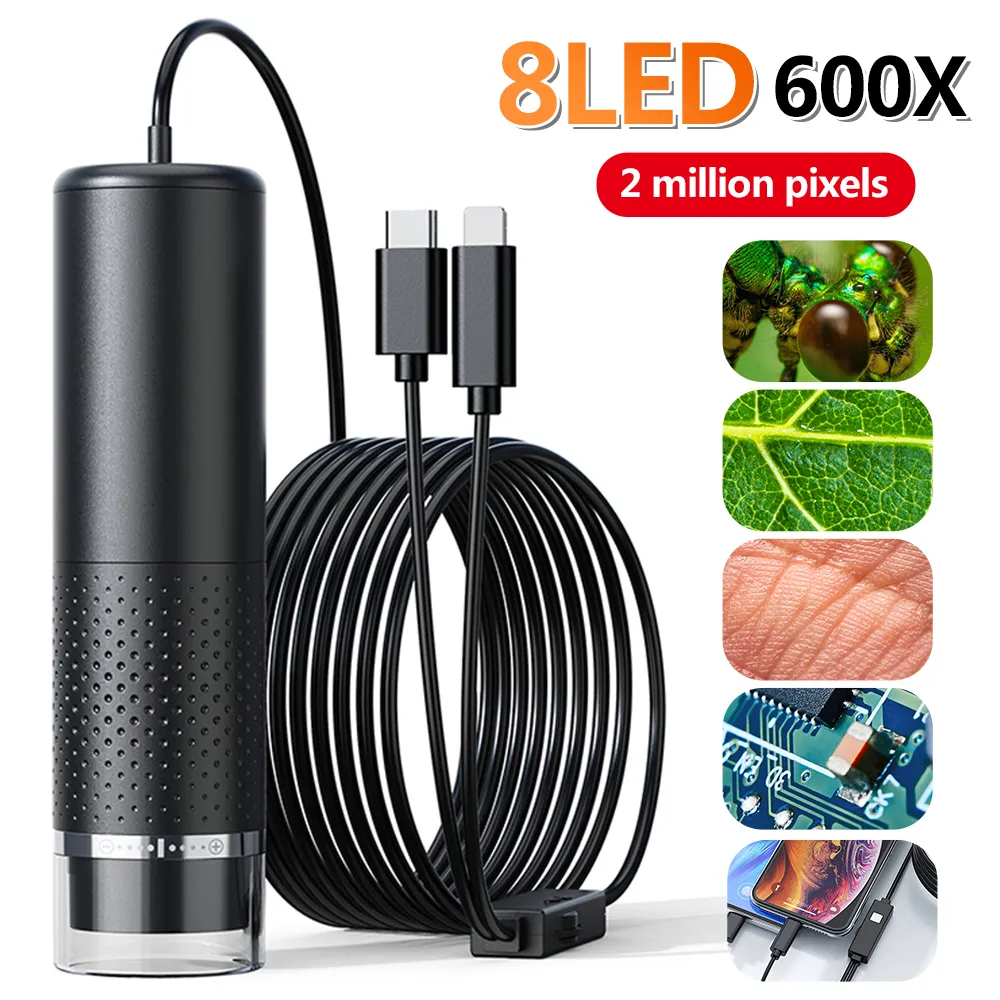 Digital Microscope 1600X Portable Handheld USB Microscopes Type USB ...