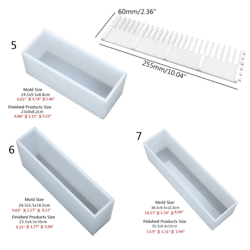 Super Large Rectangular Silicone Molds 3D Rectangle Resin Art Mould ...