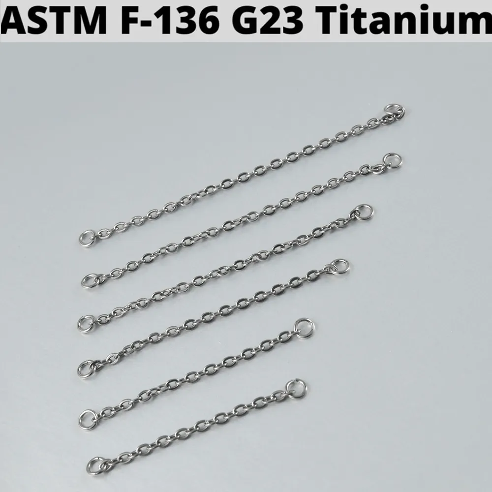 Titanium Cartilage Earring: Solid G23 Dangle Chain Piercing Jewelry ...