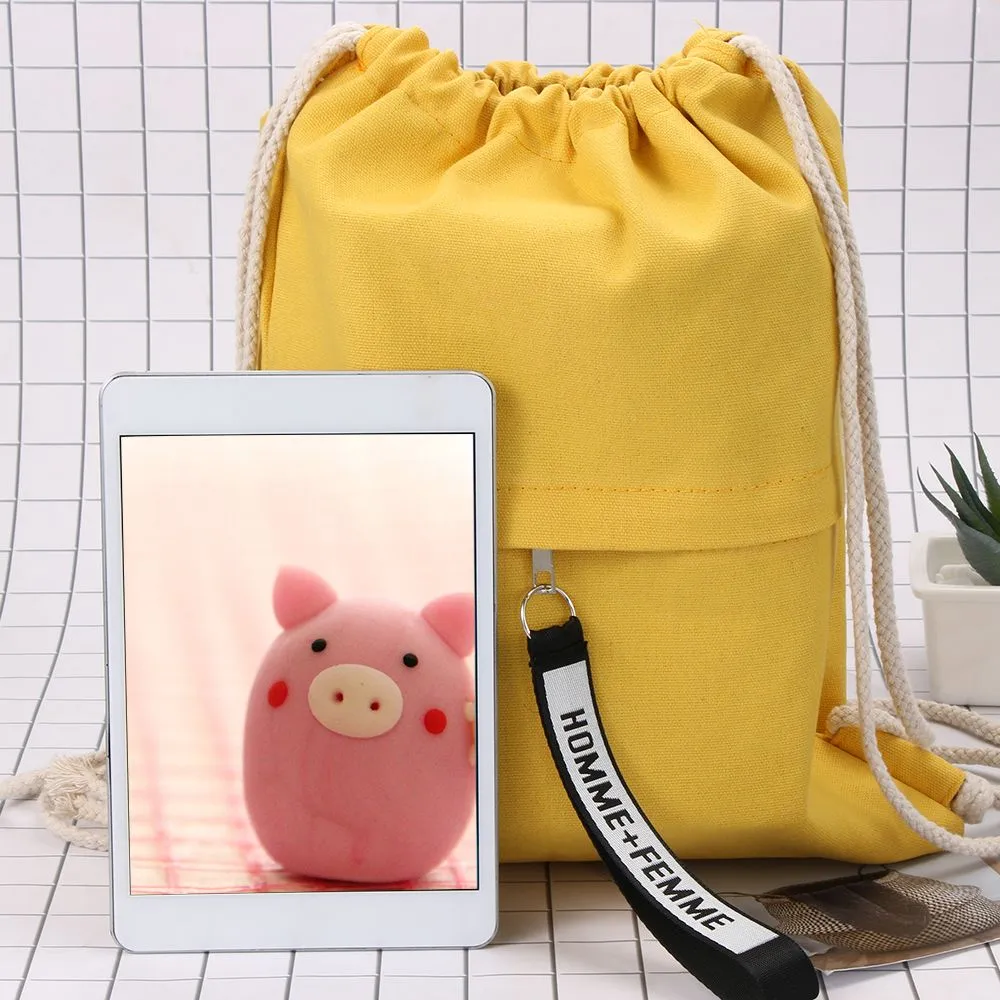 Canvas Drawstring Backpack: Versatile School & Gym Bag - Shop Now! from ...