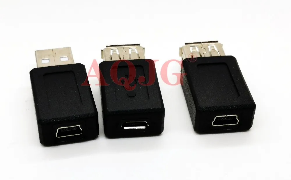 USB OTG Adapter USB 2.0 A Male to Female Mini to Micro USB Micro-B Data ...
