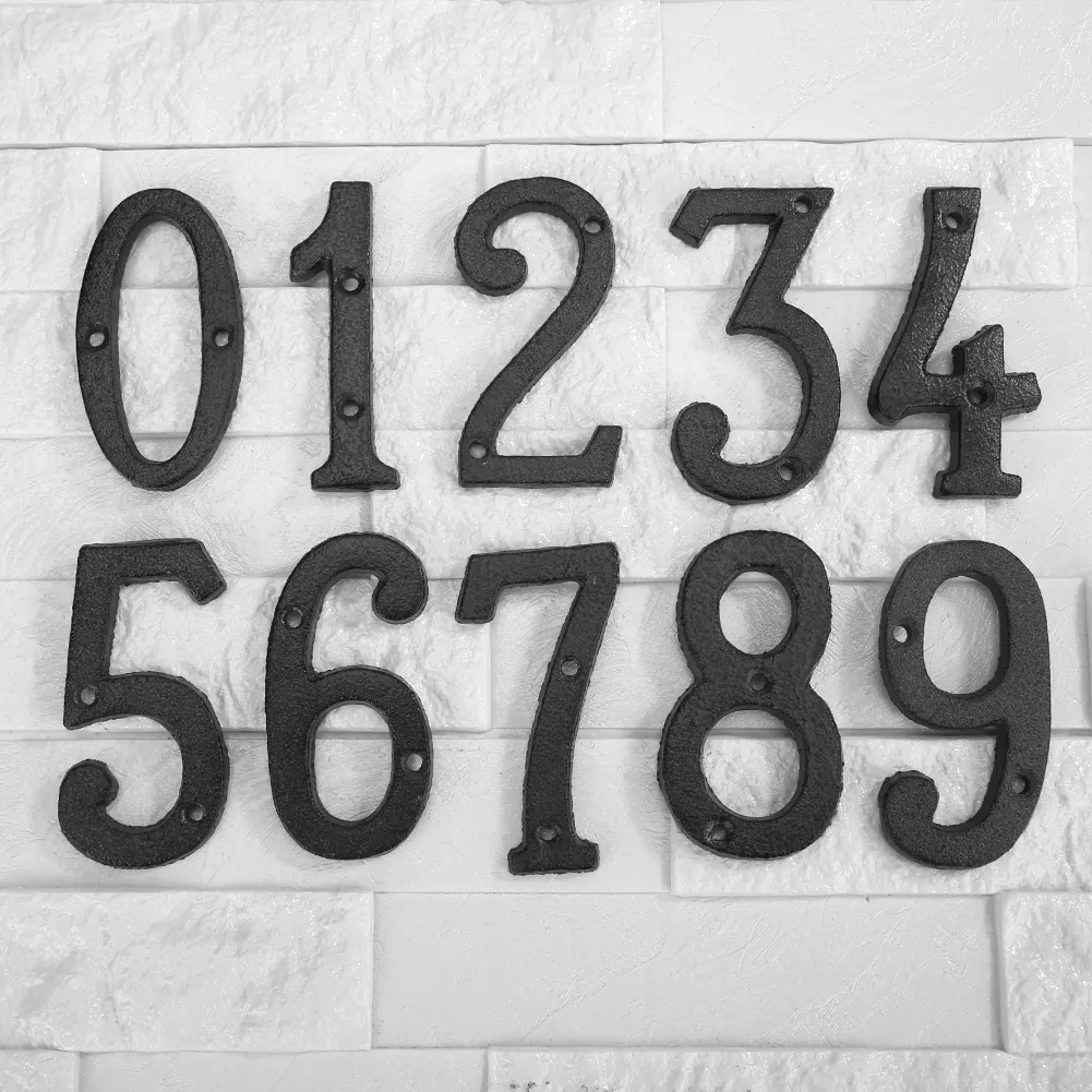 Premium Cast Iron Metal House Numbers: Retro 3D Design, DIY Door Plate ...