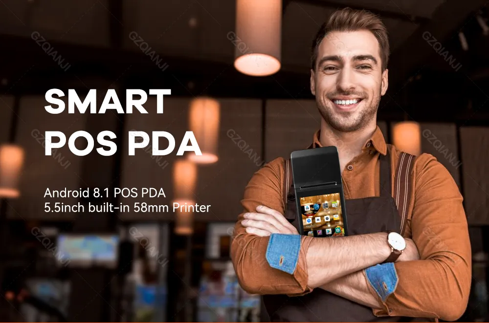 Android 8.1 Handheld POS PDA Mini Machine with Built-in 58mm Thermal ...