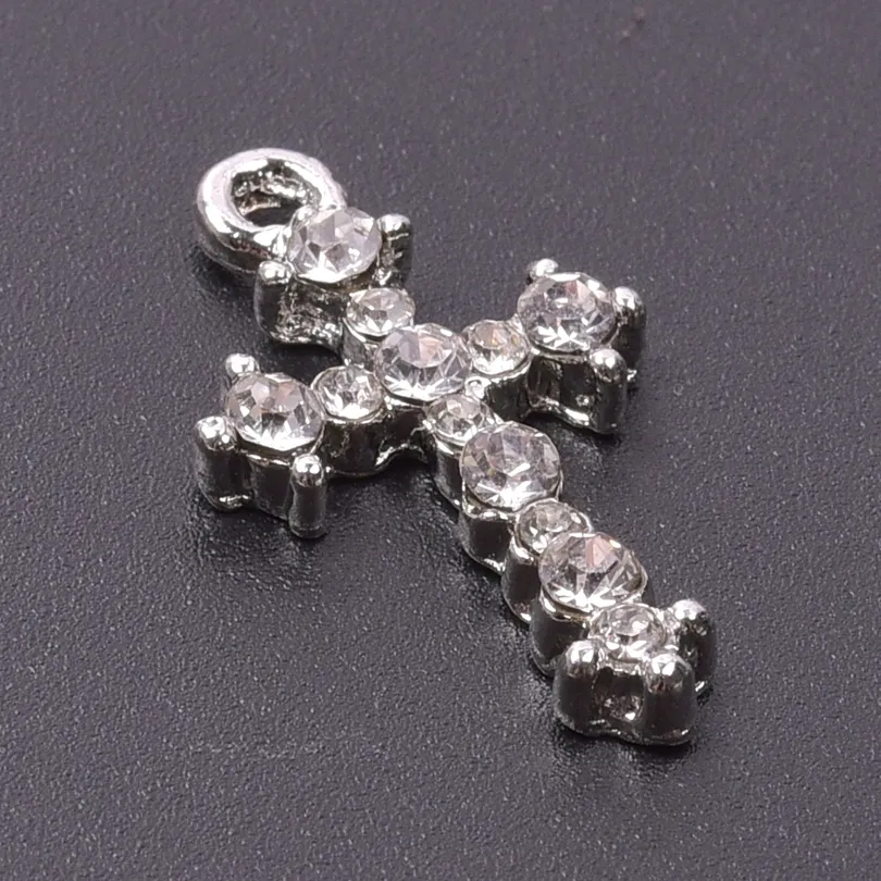 Cross Charms: Rhinestone Cross Pendant Charms For Jewelry Making, DIY ...