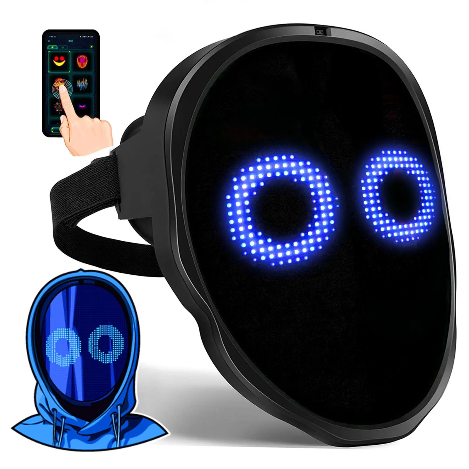 Programmable LED Halloween Mask - Face Transforming Luminous Mask, Shop ...