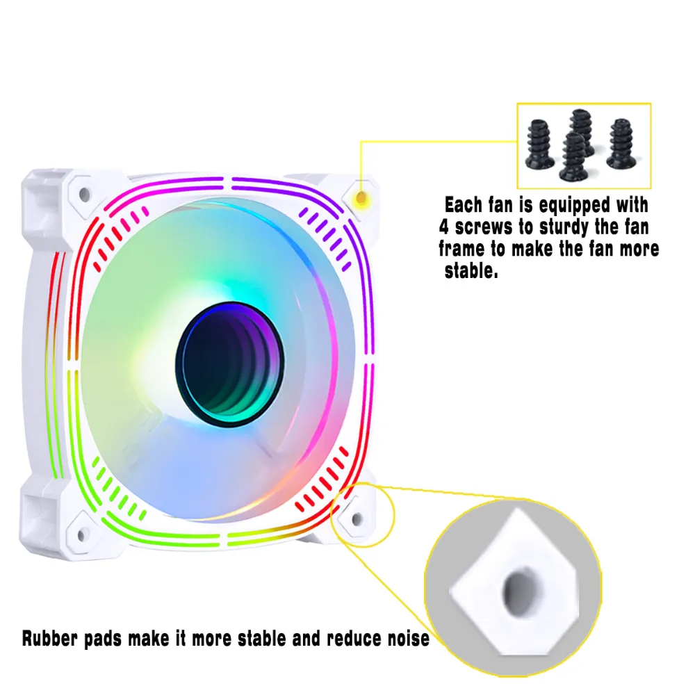 Computer Fan Usb, 120mm PC Cooling Fan Kit: ARGB, PWM, 4 Pin, 5V 3 Pin ...