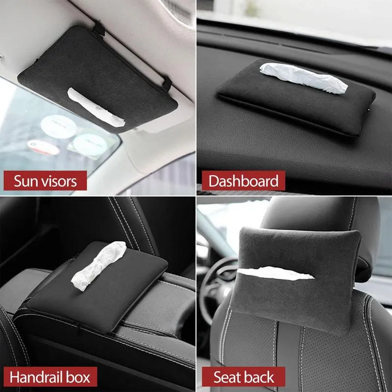 Modern PU Leather Car Tissue Holder - Stylish Handkerchief Case and ...