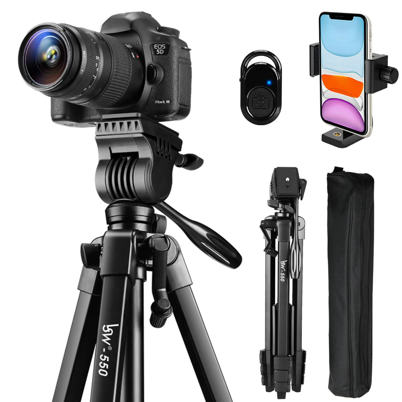 2024152cm DSLR Camera Tripod Stand Aluminium Fluid Head Phone Holder From Ddmyaug 23.37 DHgate.Com