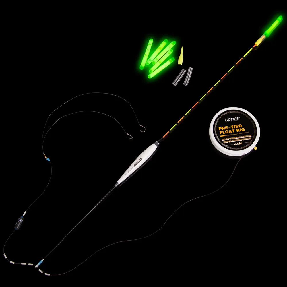 Versatile Fishing Floats Set With Pre Tied Rig, Main Line, Leader, Hook ...