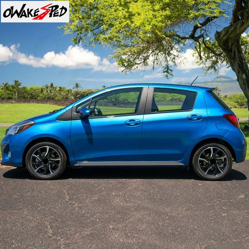 Racing Stickers Red Vinyl Car Door Side Skirt Decals for Toyota Vitz ...