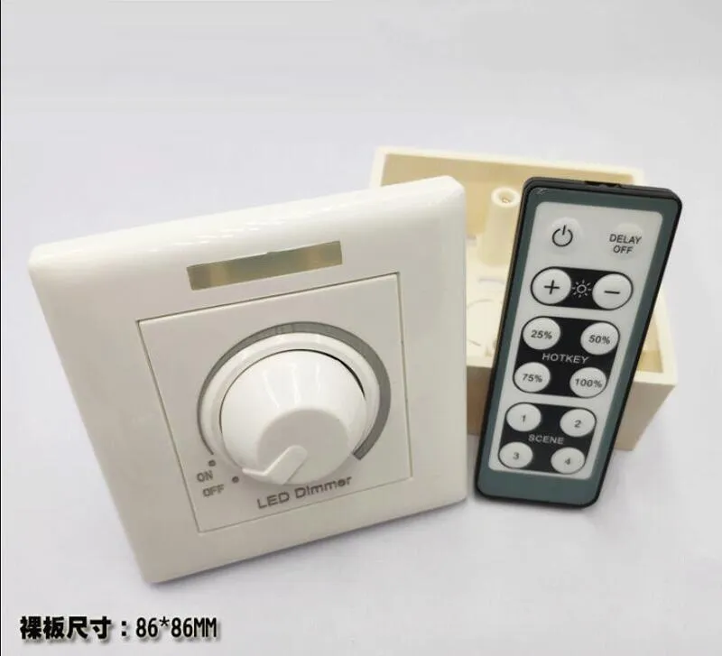 150W LED Wall Dimmer Switch Kit w/ Remote & Knob Control for Dimmable ...