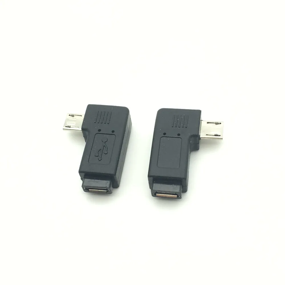 Right Angle Micro USB Male to Micro USB Female Plug Adapters 90 Degree ...
