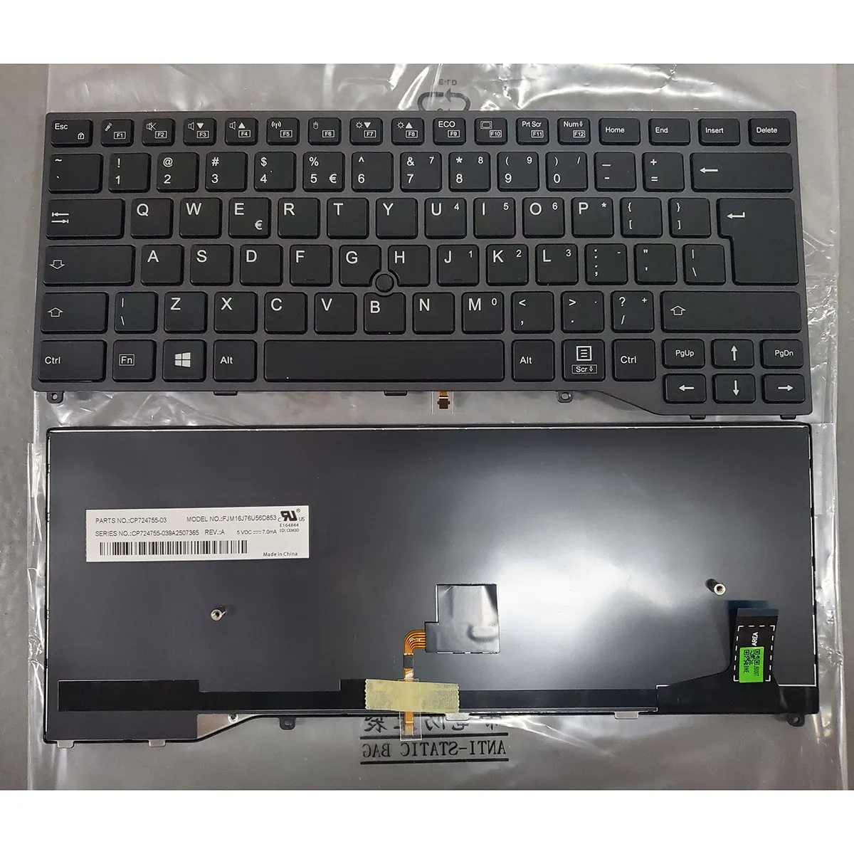 Teclado Retroiluminado US/UI/PO/AR Para Fujitsu Lifebook, U747, U748 ...