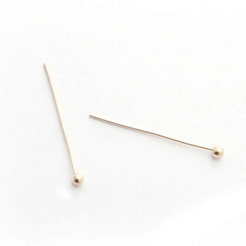 20x0.5mm Copper Ball Head Pins with Silver Gold KC Gold Rhodium Finish ...