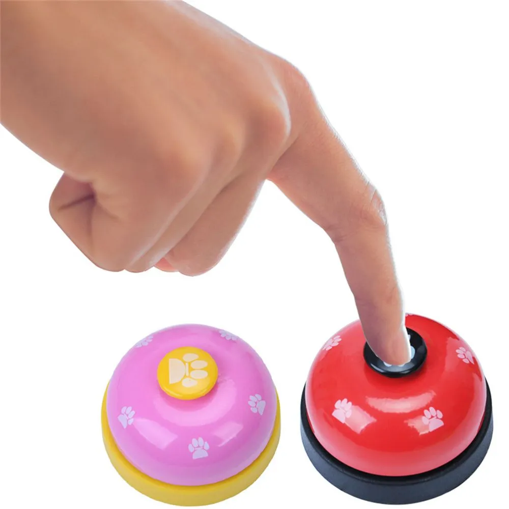 Pet Bell Ring Metal Bar Dog Training Supplies in White Red Green Blue ...