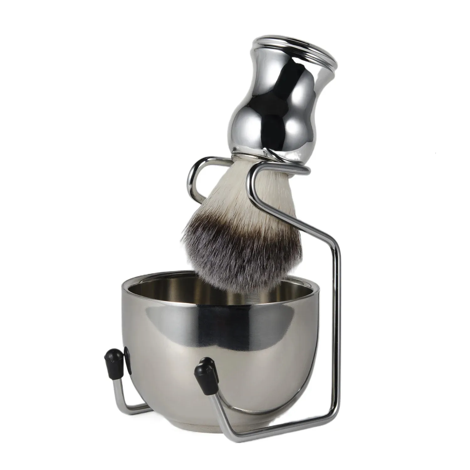 Men Shaver Set: Shaving Kit with Nylon Brush, Stainless Steel Bowl ...