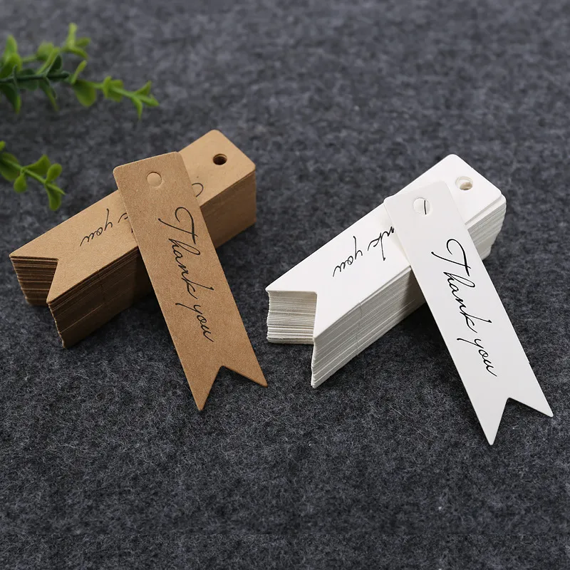 50/Kraft Paper Hang Tags 7x2cm Cardstock Gift Tags for DIY Craft ...