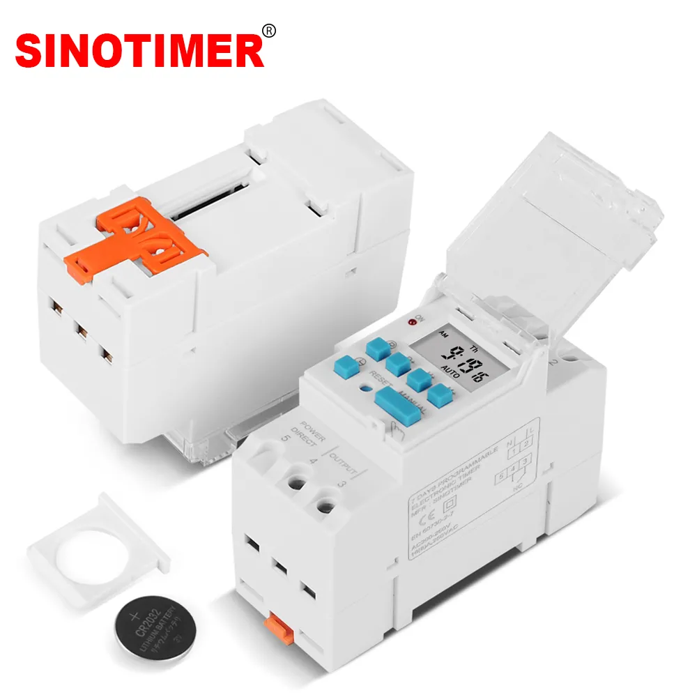 DHgate.com:DIN Rail Mount 4 Pin 220V to 5V Digital Switch Timer Voltage ...