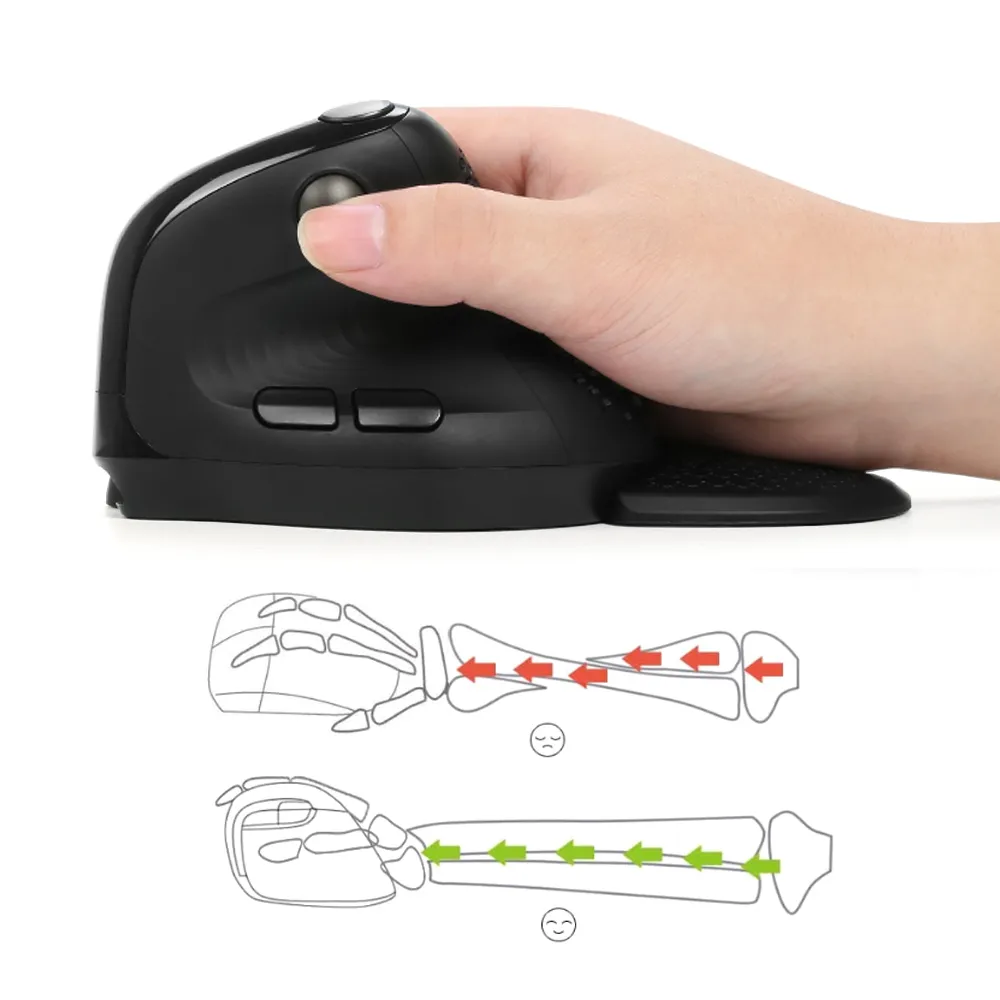 Delux M618XSD Vertical Mouse: OLED Screen, Ergonomic Wireless, 1000Hz ...