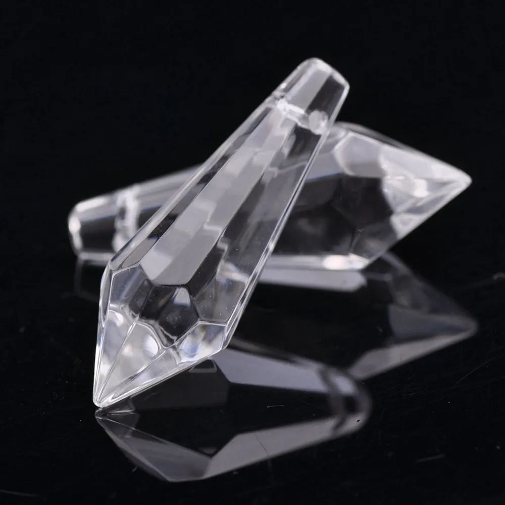 Bicone Prism Teardrop Faceted Crystal Glass Pendants 35mm to 98mm for ...