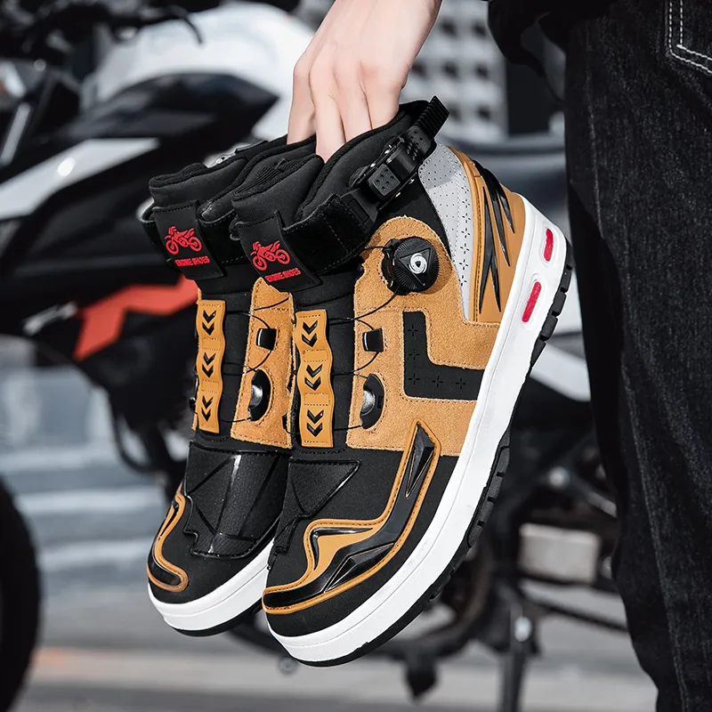 DHgate.com:Mens Microfiber Leather Motorcycle Boots: Durable Riding ...