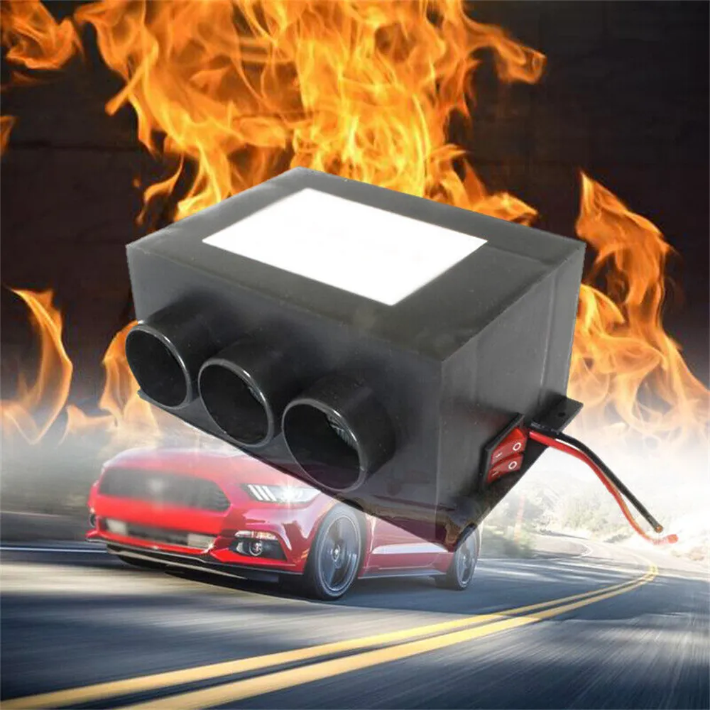 DC 24V/12V 3 Outlet Car Heater/Defroster with Adjustable Thermostat for ...