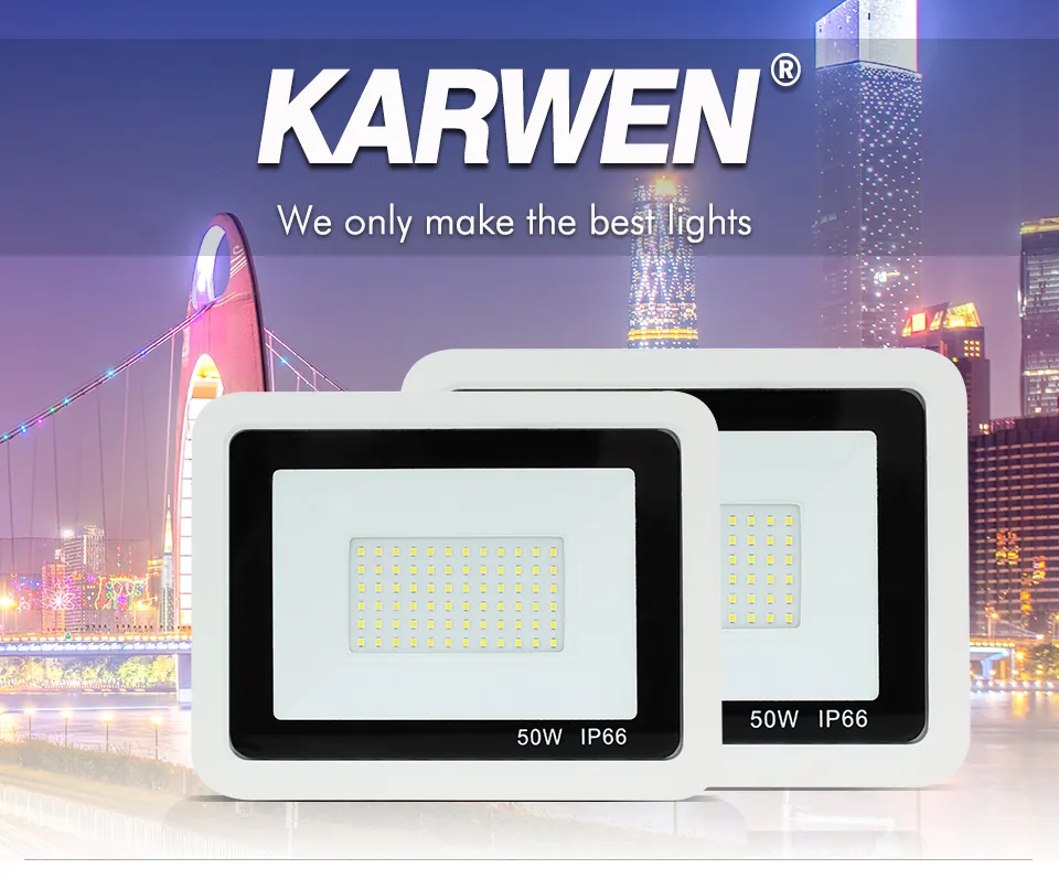 Waterproof IP66 LED Floodlight 10W 20W 30W 50W 100W Smart IC 220V White ...