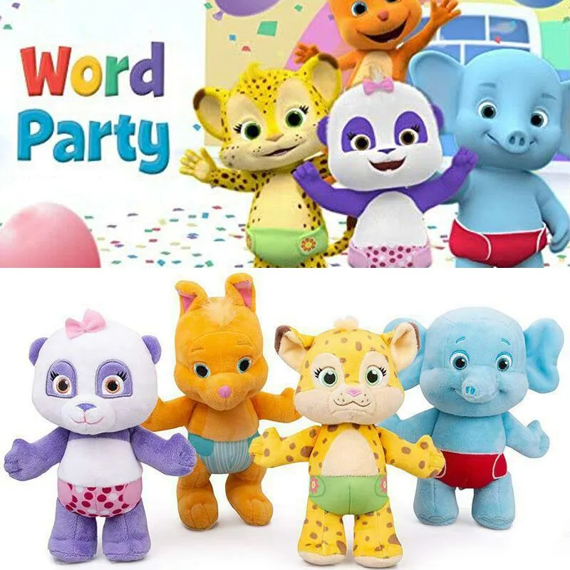 Word Party Plush Toy Set - Lulu, Bailey, Kip, Franny & Tilly - Soft ...