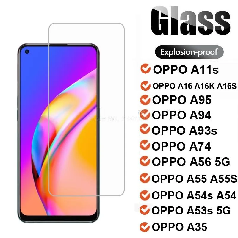 3-Pack Oppo Tempered Glass Screen Protector for A95 A94 A93s A55s A16 ...