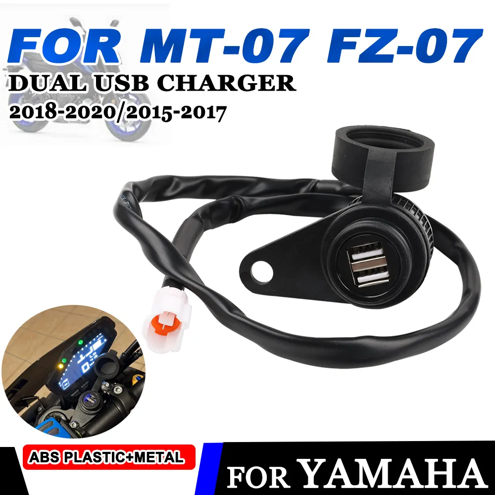 2024 Waterproof Dual USB Charger Socket Adapter for YAMAHA MT07 FZ07 ...