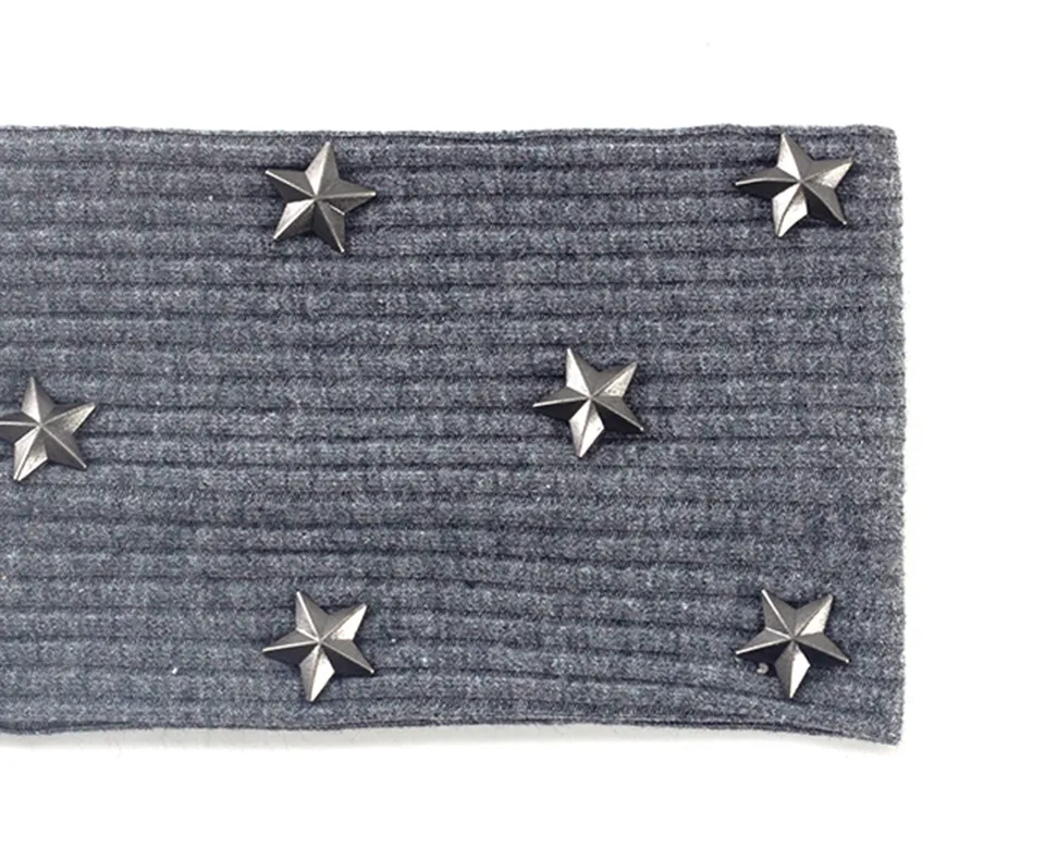 Knitted Ribbed Headband for Women Elastic Flat Hairband with Five ...