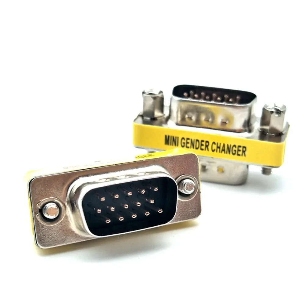 DB15 VGA Male to Female Converter Adapter for Monitors, Projectors, VGA ...
