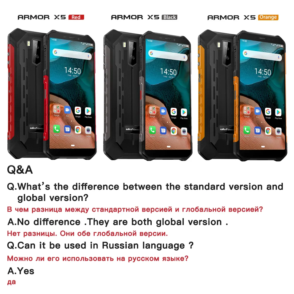 Ulefone Armor X5: Rugged Android 11 Smartphone With Octa Core, NFC, IP68, 3GB RAM, 32GB Storage ...