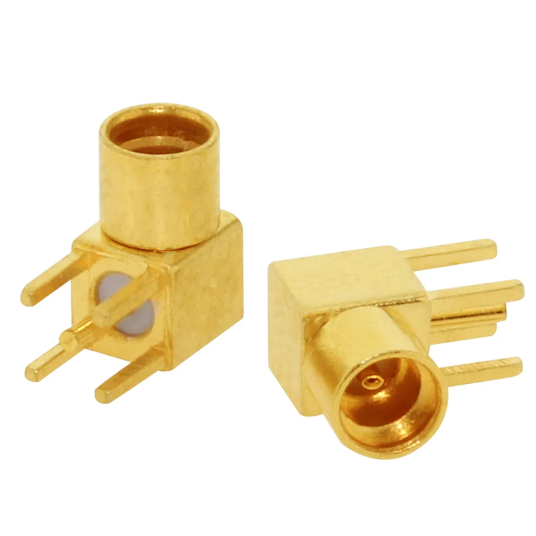 MCX MMCX PCB Mount RF Coax Connector Right Angle Male to Female ...