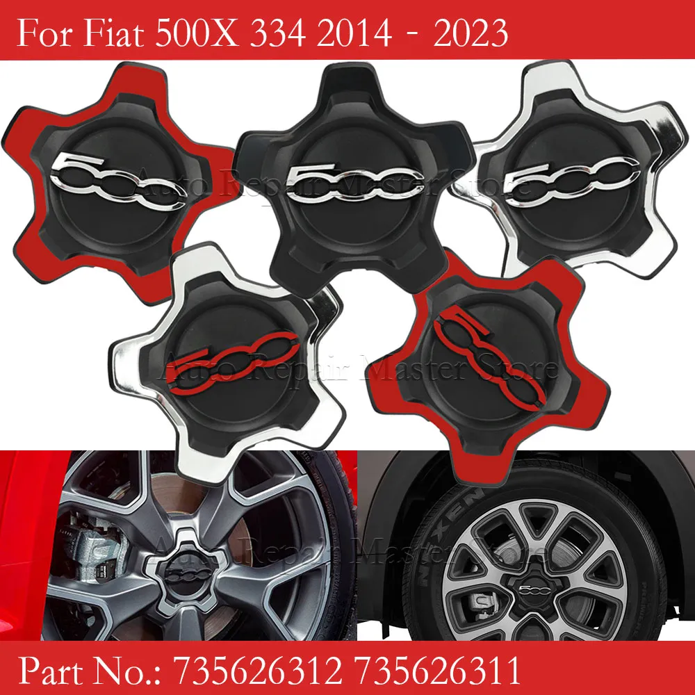 DHgate.com:735668196 Fiat 500X 2014-2024 Center Wheel Hub Caps (4 Pack ...