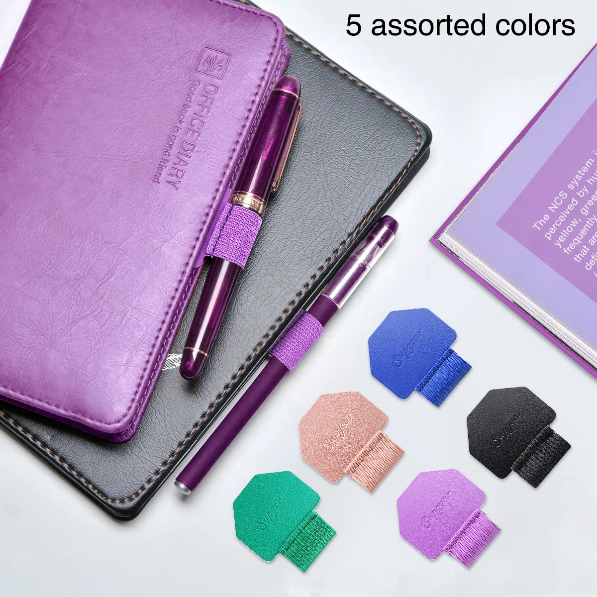 DHgate.com:Premium Leather Pencil Case Holder Elastic Loop for ...