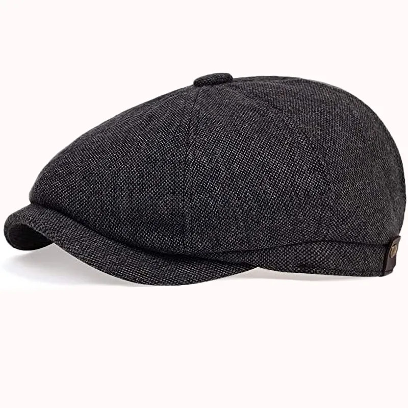 Men's Casual Newsboy Cap Spring Summer Breathable Polyester Unisex ...