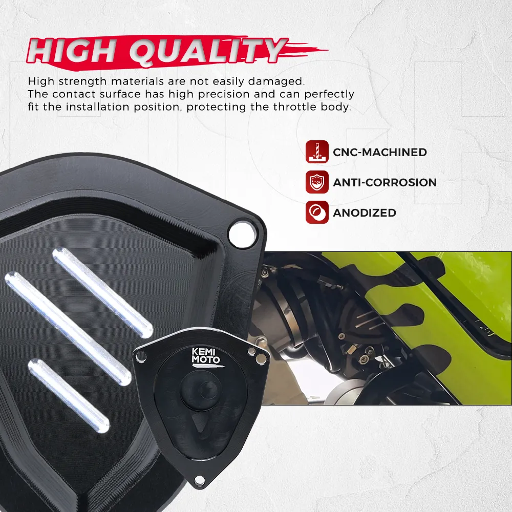KEMIMOTO Aluminum Throttle Body Cover Cap Guard Compatible with Yamaha ...