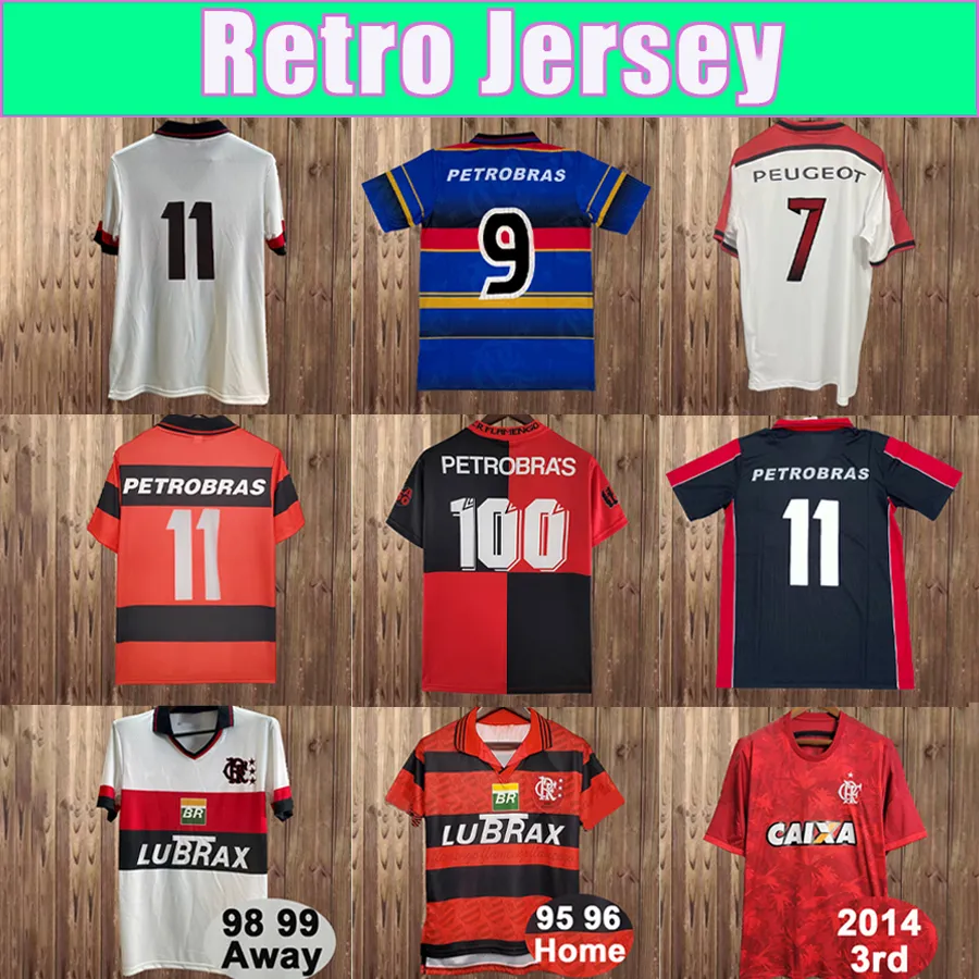 Flamengo Mens Retro Soccer Jerseys Vintage 1985 1994 Home Red Black ...