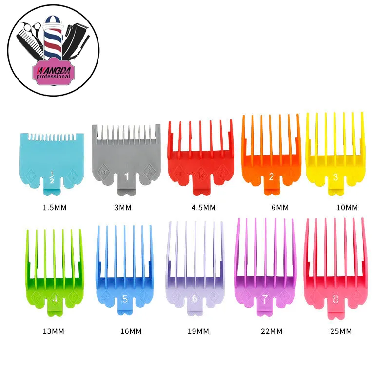 DHgate.com:2024 10-Piece Professional Hair Clipper Combs Set with Color ...