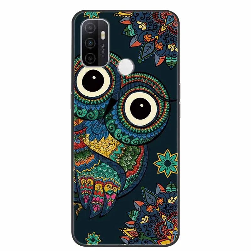 For OPPO Reno 5A 5G Wolf Design Soft TPU Silicone Phone Case with ...