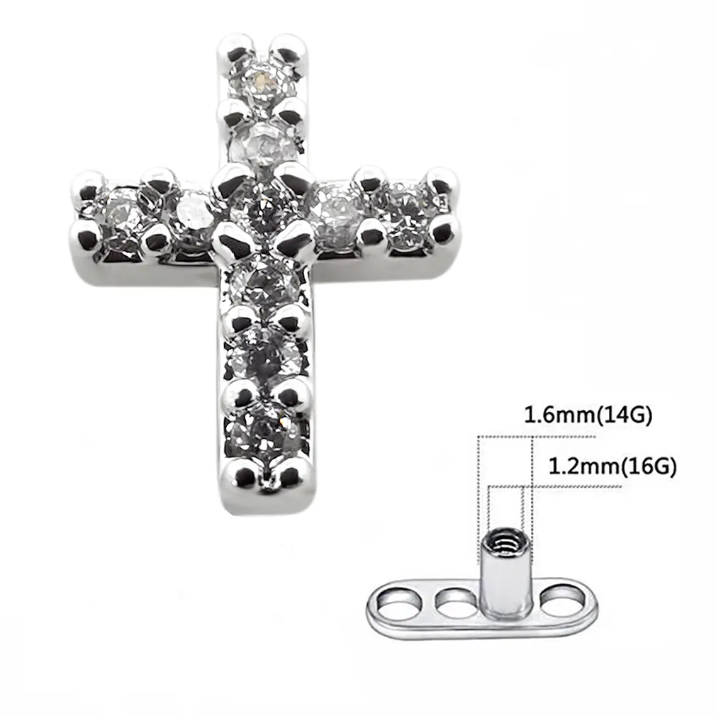 DHgate.com:JHJT 1PC G23 Titanium Micro Dermal Anchor Piercing Slivery ...