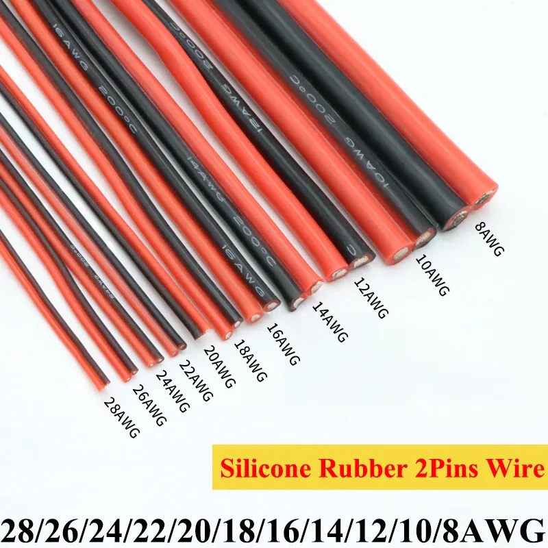 22 AWG Silicone Ultra-Soft Copper Wire, Black & Red, Spool of 328 Feet ...