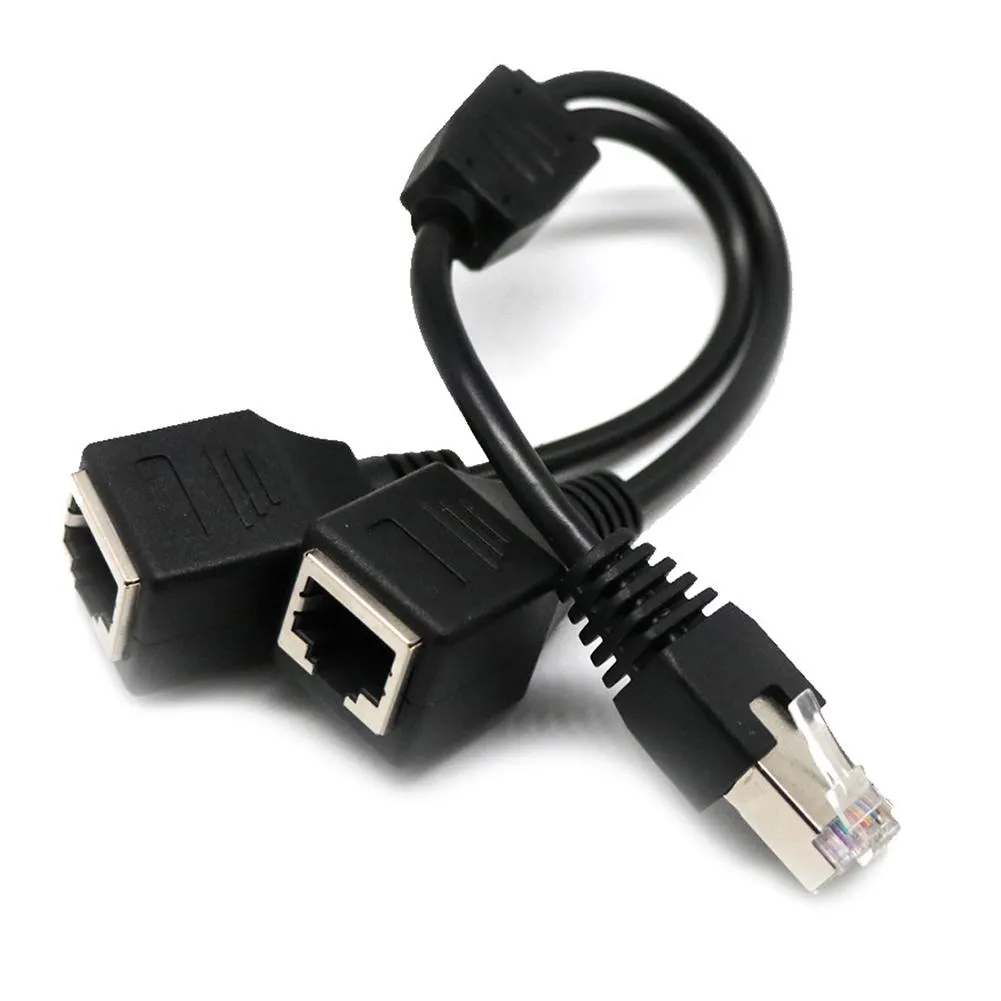 RJ45 Ethernet Splitter Cable 2 In 1 Network Adapter For Sharing ...