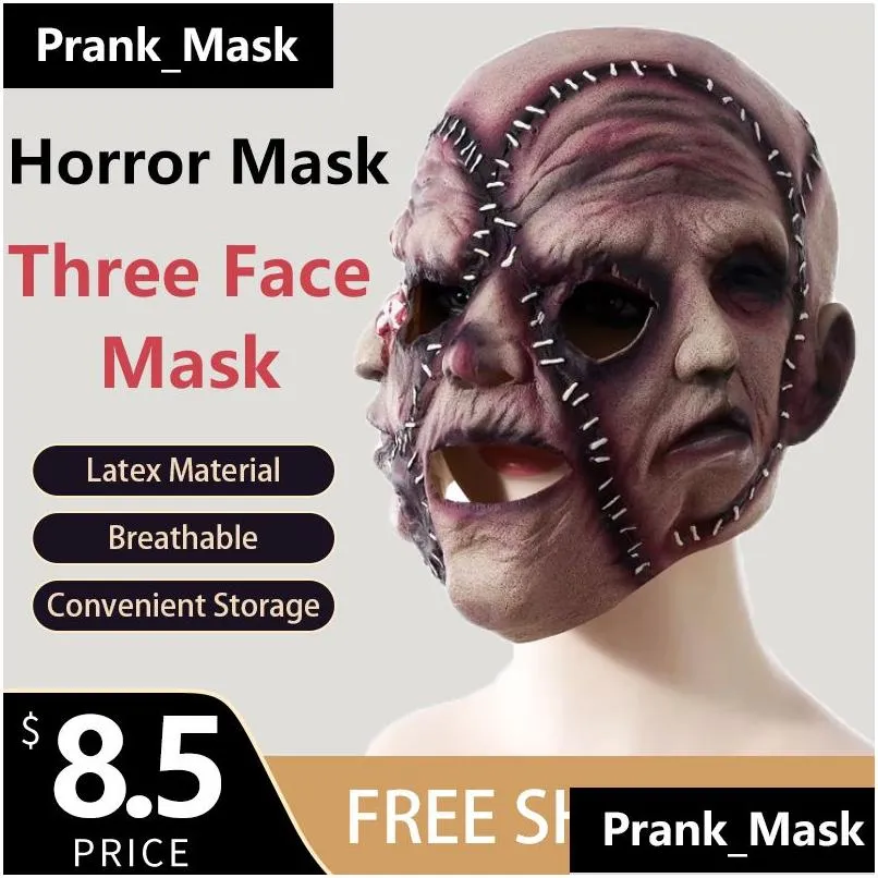 DHgate.com:Halloween 3-Face Mask Game: Latex Cosplay Props for Parties ...