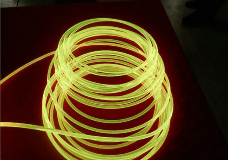 Side Glow Fiber Optic Cable 1.5mm~10.0mm Dia. for LED Light Engine ...