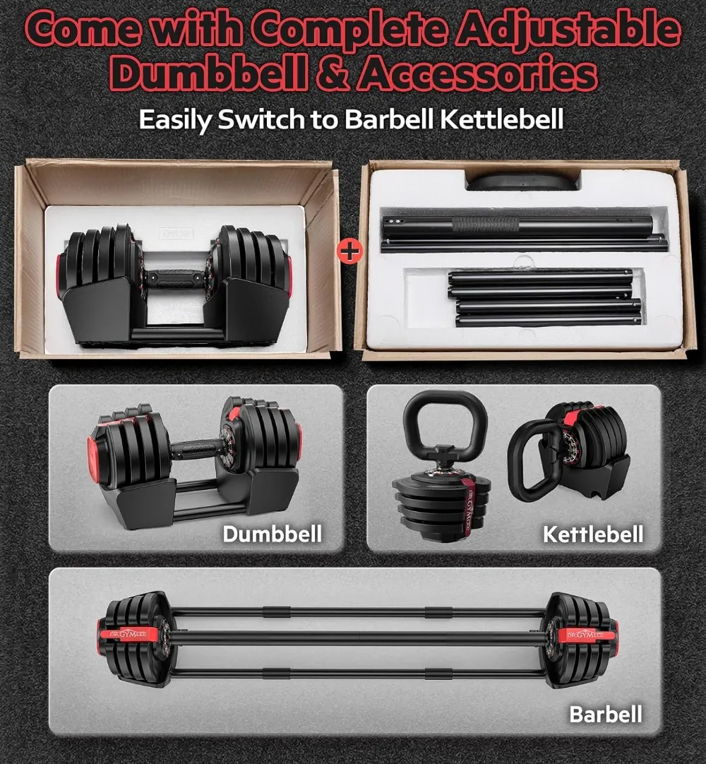 DHgate.com:"Adjustable Dumbbell Barbell Kettlebell Set: Versatile Home ...