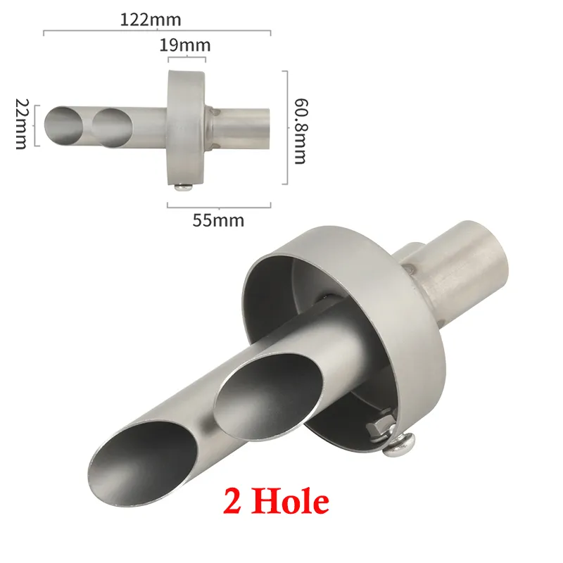 60.8MM Universal 2/3/4 Hole Motorcycle Exhaust Muffler Pipe DB Killer ...